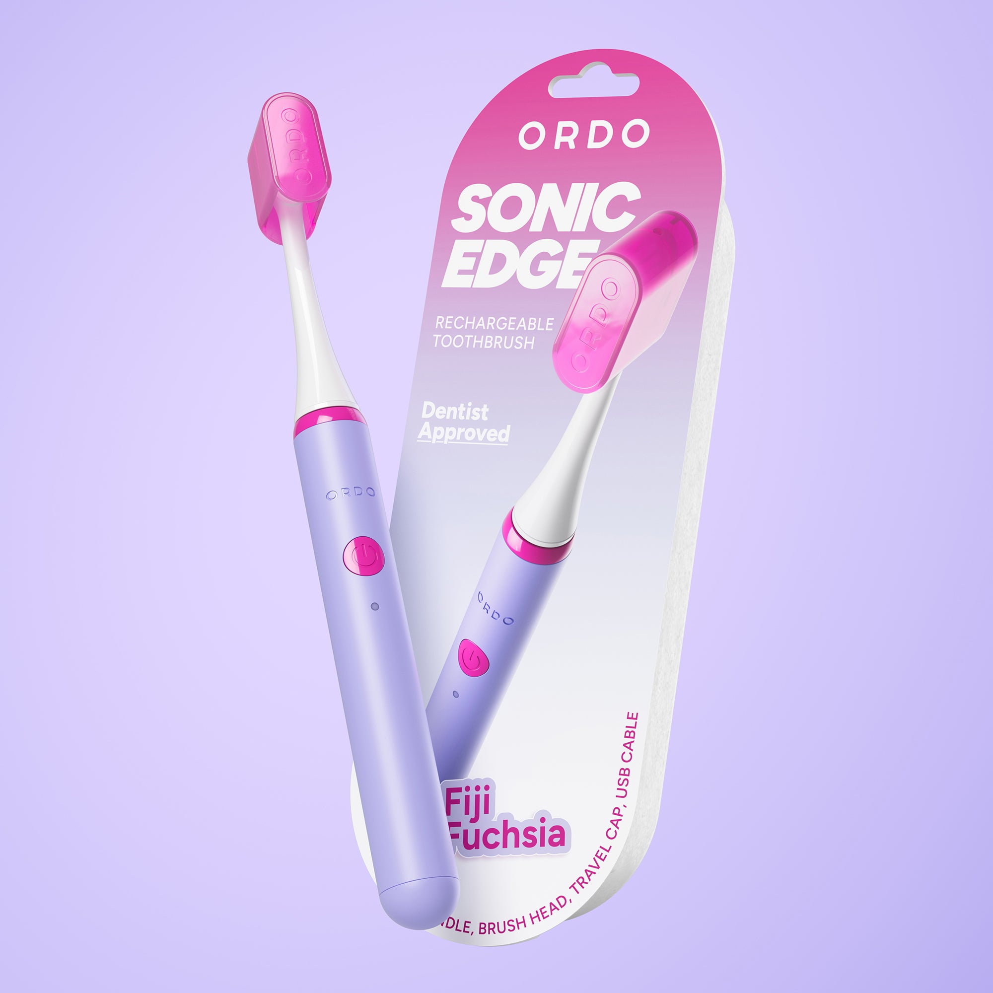 Ordo Sonic Edge Rechargeable Toothbrush - Fiji Fuchsia – Ordo Global