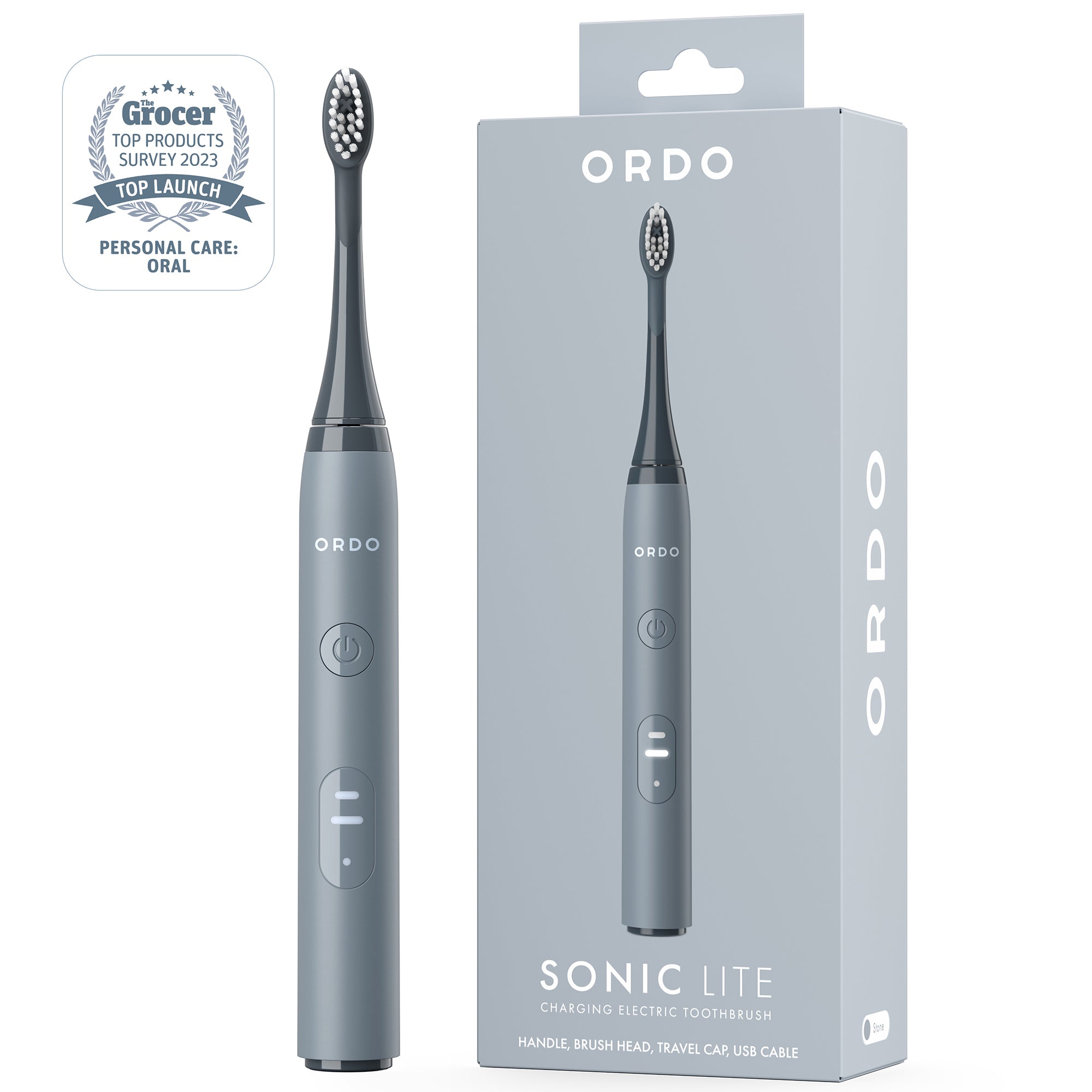 Stone Grey Sonic Lite Electric Toothbrush | ORDO – Ordo Global