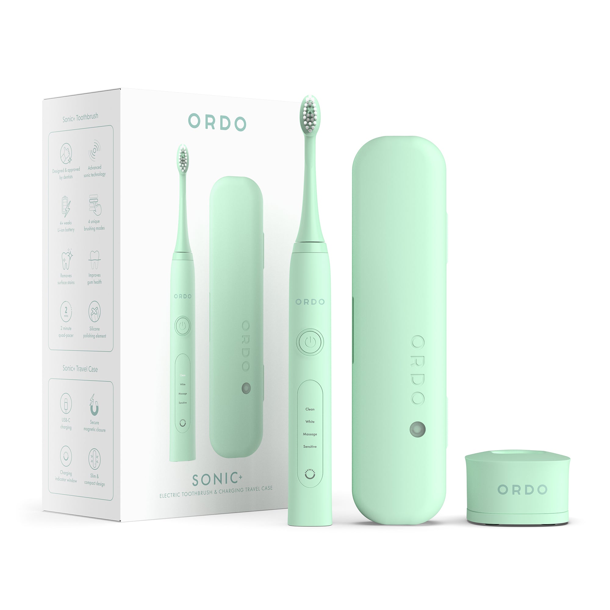 White Sonic+ Toothbrush & Charging Travel Case | ORDO – Ordo Global