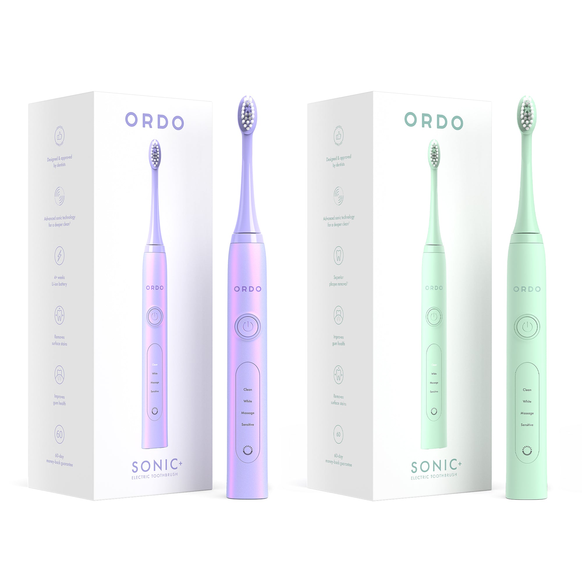 Sonic+ Duo Bundle - Pearl Violet and Mint Green – Ordo Global